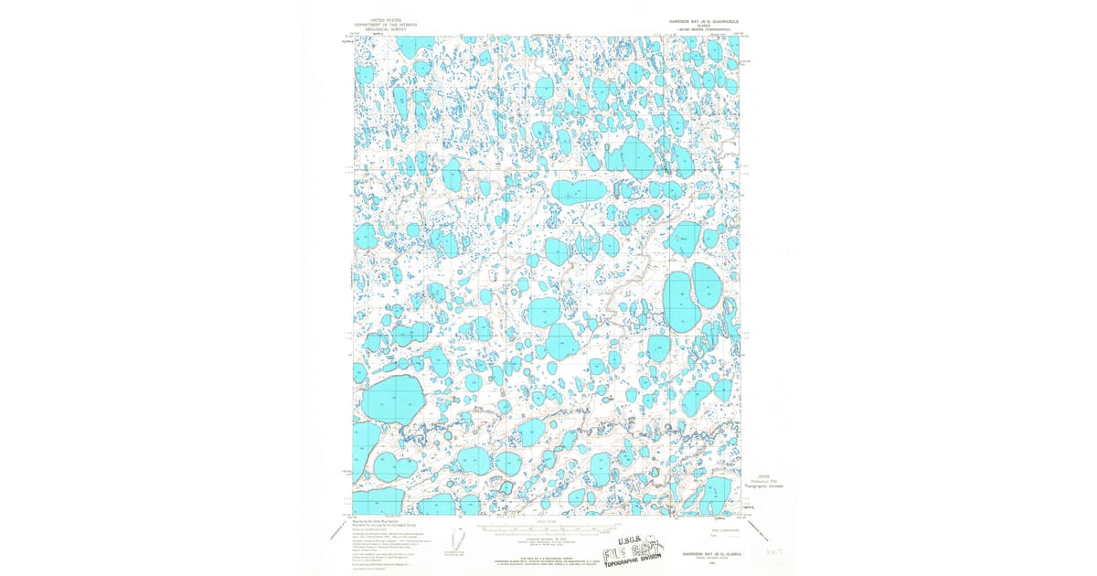 1955 Map of Harrison Bay B-5, North Slope Borough, AK — High-Res | Pastmaps