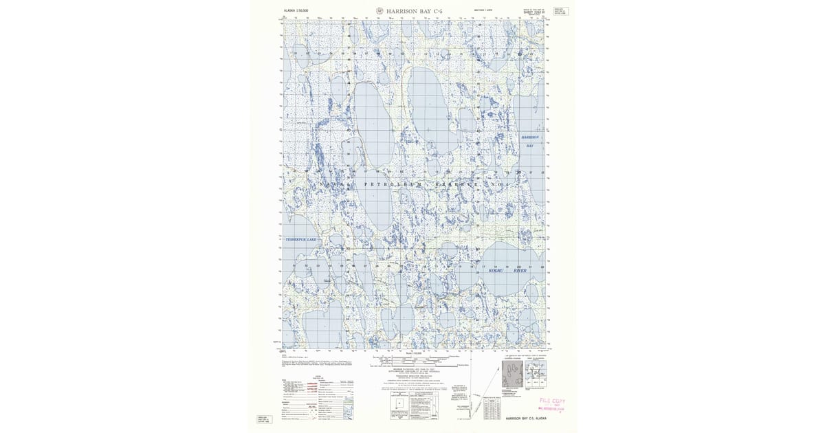 1962 Map of Harrison Bay C-5, North Slope Borough, AK — High-Res | Pastmaps