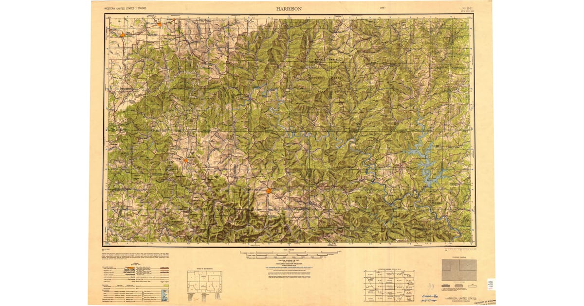 1949 Map of Harrison, AR — High-Res | Pastmaps
