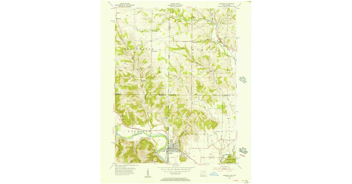 1955 Map of Harrison, OH — High-Res | Pastmaps