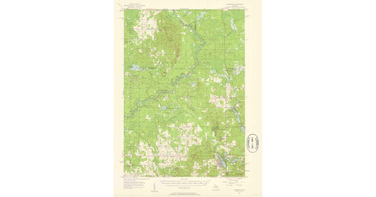 1957 Map of Harrison, MI — High-Res | Pastmaps