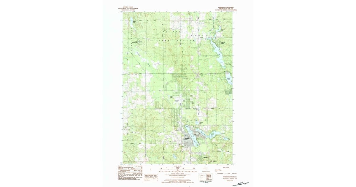 1983 Map of Harrison, MI — High-Res | Pastmaps