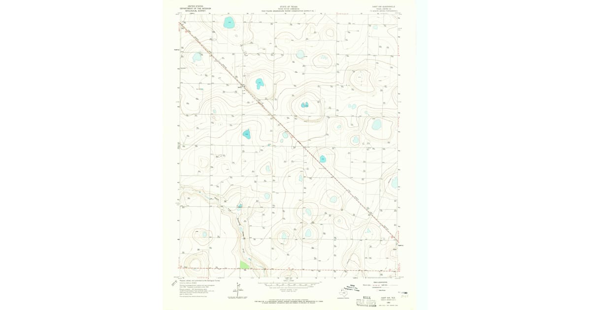 1963 Map of Hart NW, Castro County, TX — High-Res | Pastmaps