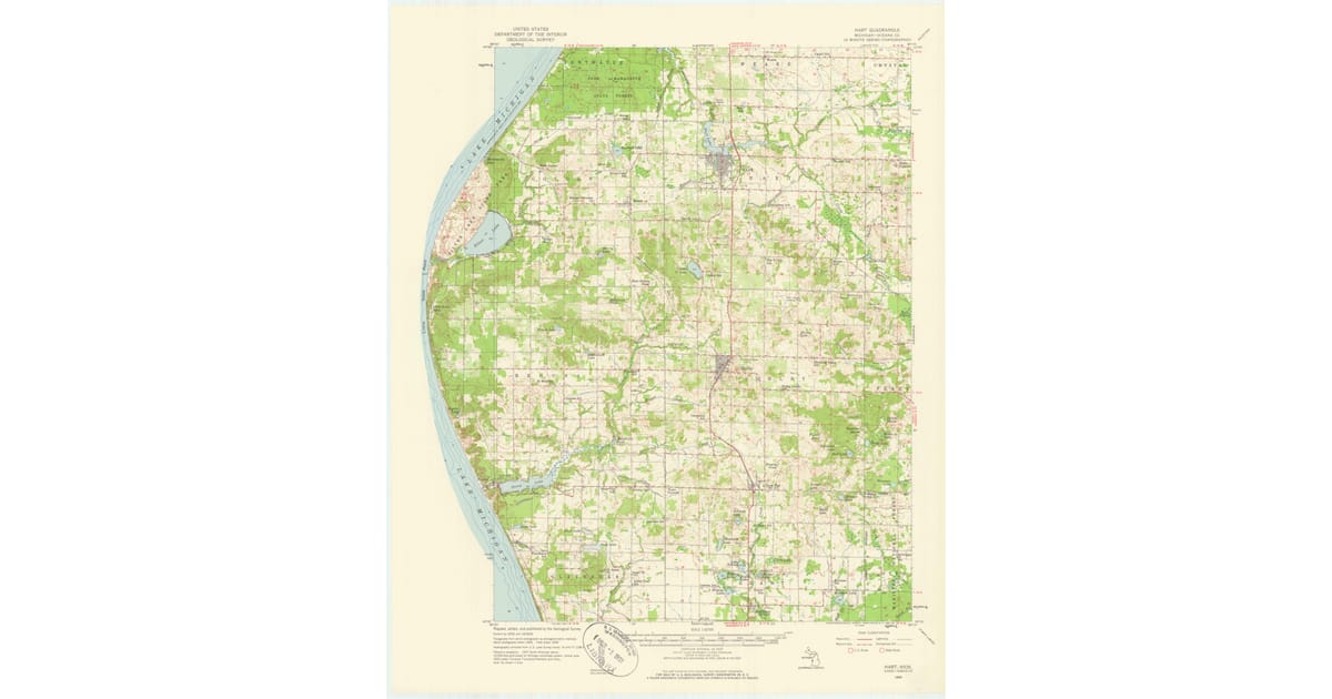 1959 Map of Hart, MI — High-Res | Pastmaps