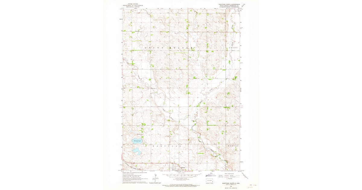 1962 Map of Hartford North, Minnehaha County, SD — High-Res | Pastmaps