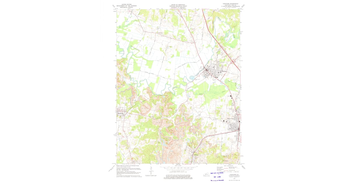 1973 Map of Hartford, KY — High-Res | Pastmaps