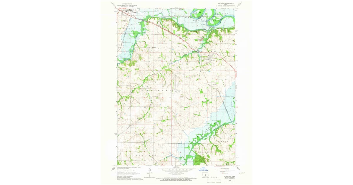 1965 Map of Hartford, IA — High-Res | Pastmaps