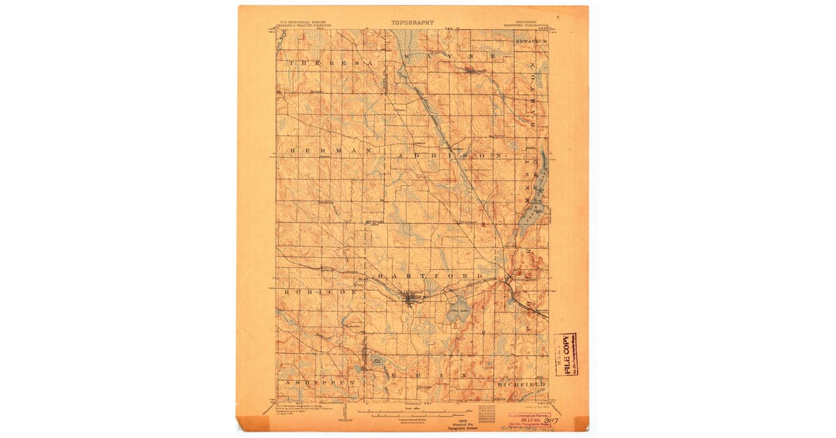 Old Maps of Rubicon, WI for Genealogy | Pastmaps