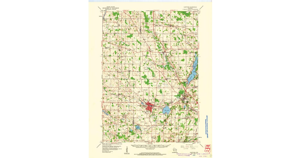 1959 Map of Hartford, WI — High-Res | Pastmaps