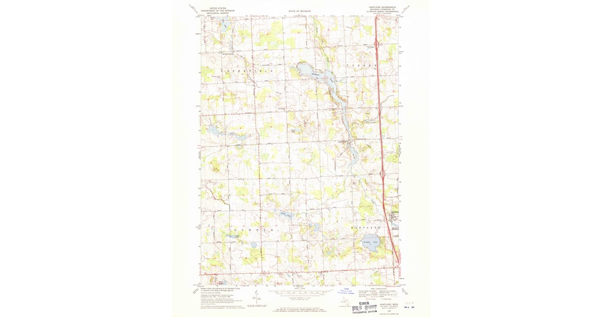 1968 Map of Hartland, MI — High-Res | Pastmaps