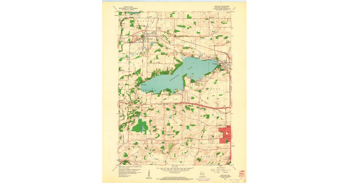 1959 Map of Hartland, WI — High-Res | Pastmaps