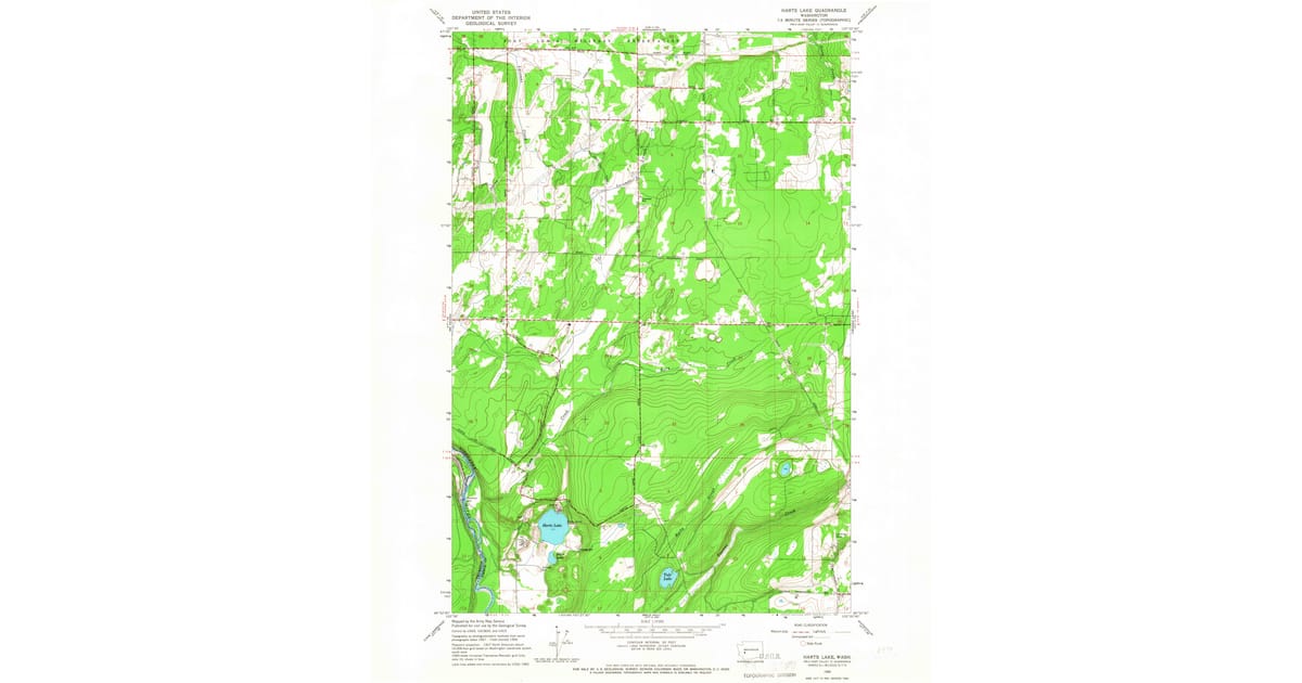1959 Map of Harts Lake, Pierce County, WA — High-Res | Pastmaps