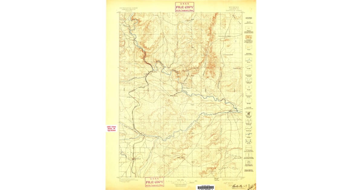 1800s (19th Century) Maps of Wheatland, WY | Pastmaps