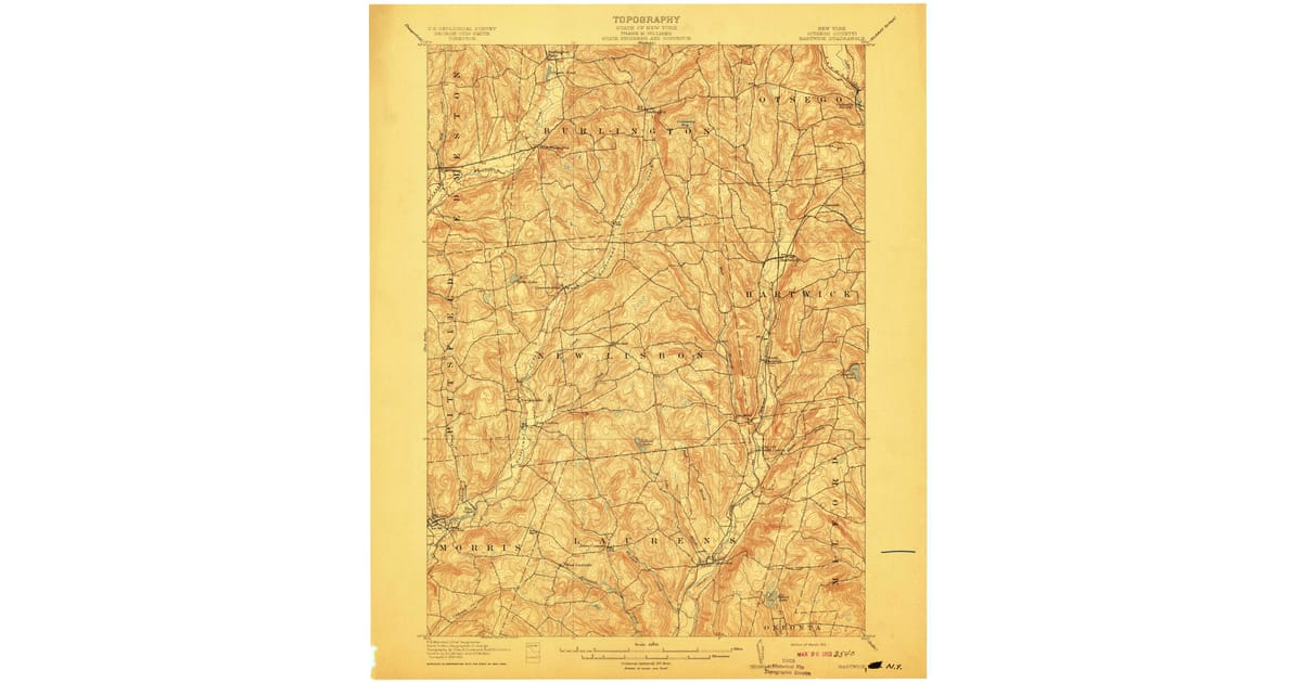 1912 Map of Hartwick, Otsego County, NY — High-Res | Pastmaps