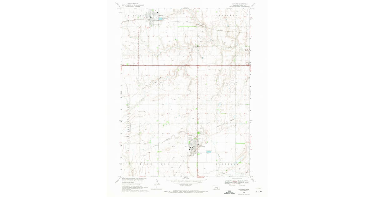 1969 Map of Harvard, NE — High-Res | Pastmaps