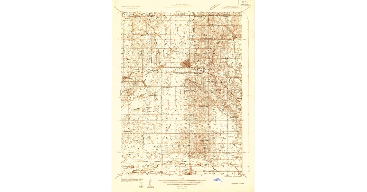 1932 Map of Harvard, IL — High-Res | Pastmaps