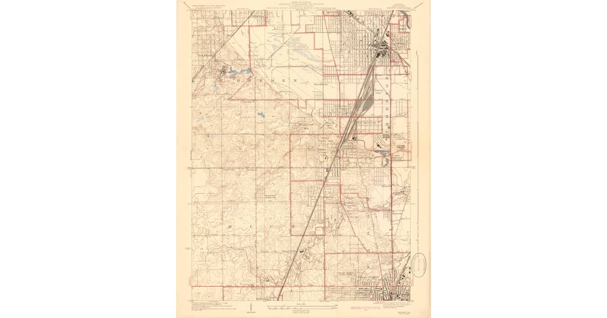 1929 Map of Harvey, IL — High-Res | Pastmaps