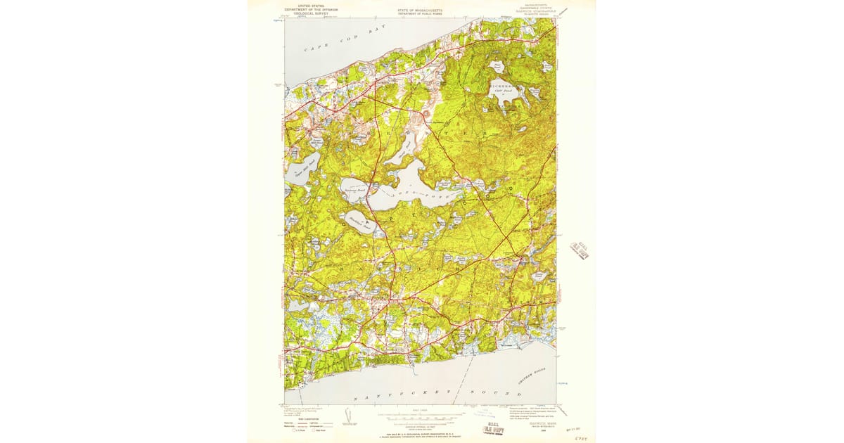 1949 Map of Harwich, Barnstable County, MA — High-Res | Pastmaps
