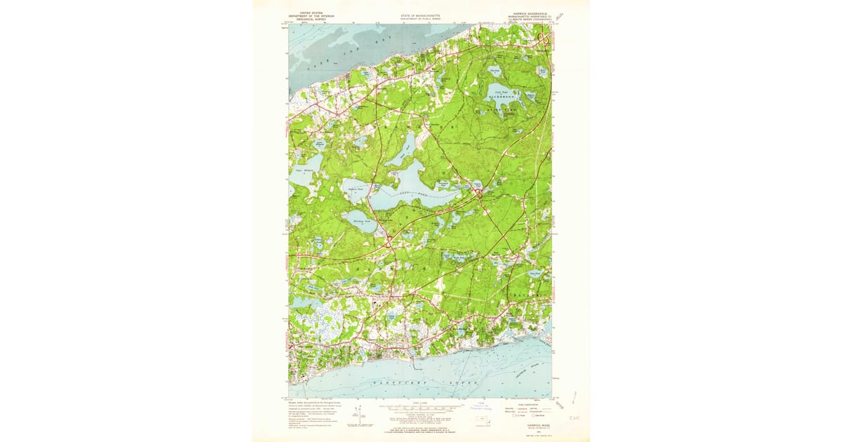 1961 Map of Harwich, Barnstable County, MA — High-Res | Pastmaps