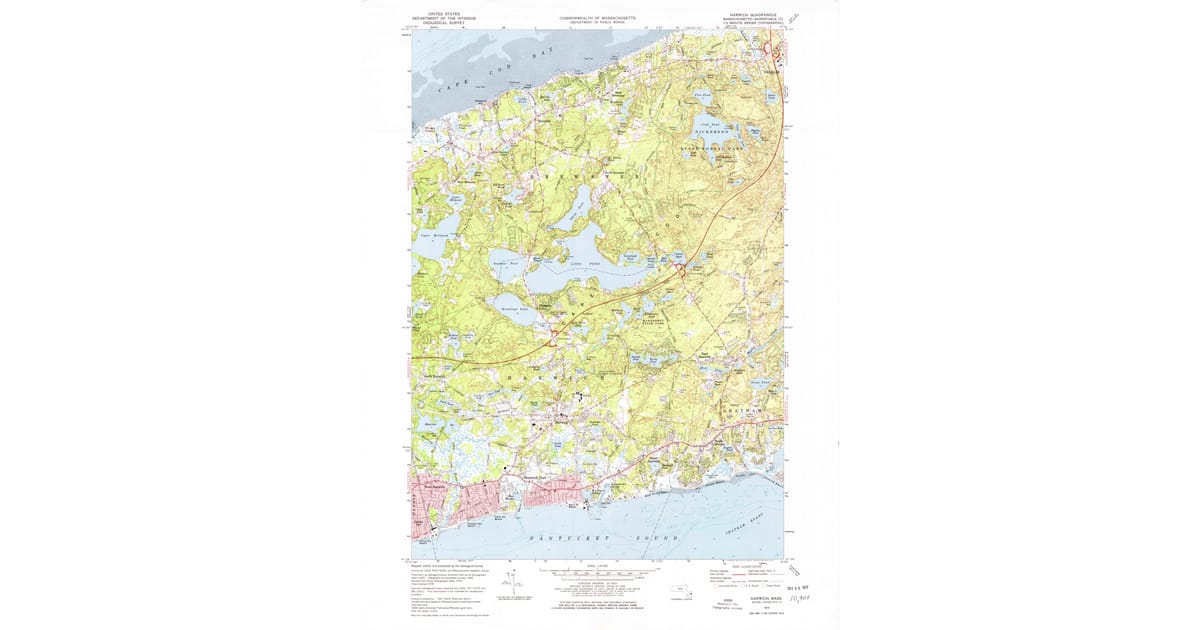 1974 Map of Harwich, Barnstable County, MA — High-Res | Pastmaps