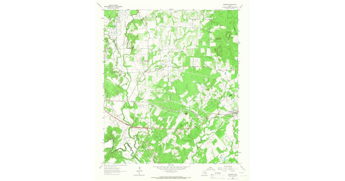1964 Map of Harwood, TX — High-Res | Pastmaps