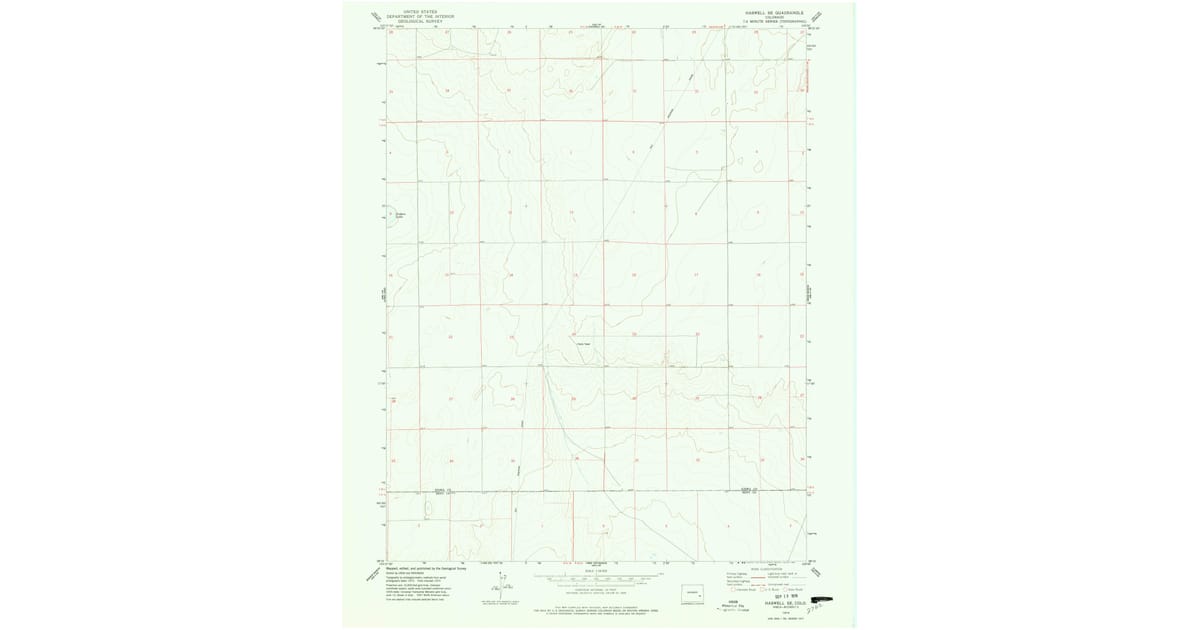 1974 Map of Haswell SE, Kiowa County, CO — High-Res | Pastmaps