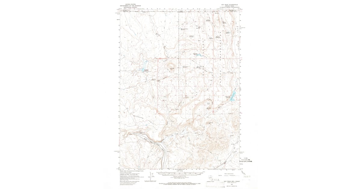 1964 Map of Hat Peak, Elko County, NV — High-Res | Pastmaps