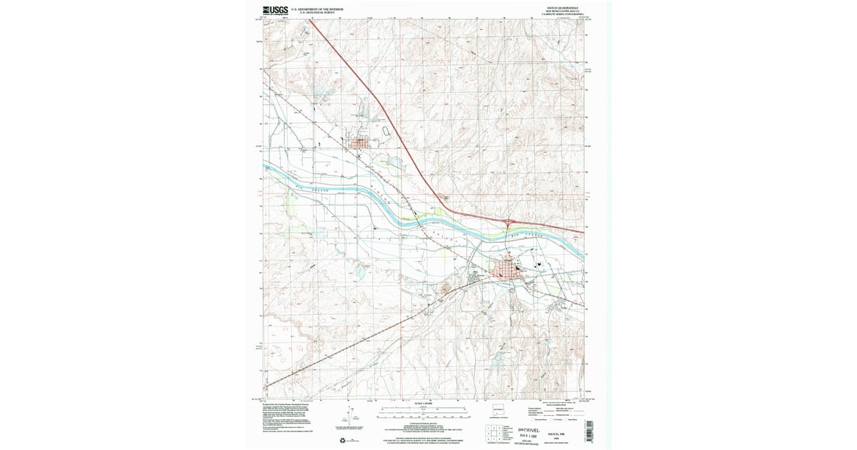 1996 Map of Hatch, NM — High-Res | Pastmaps