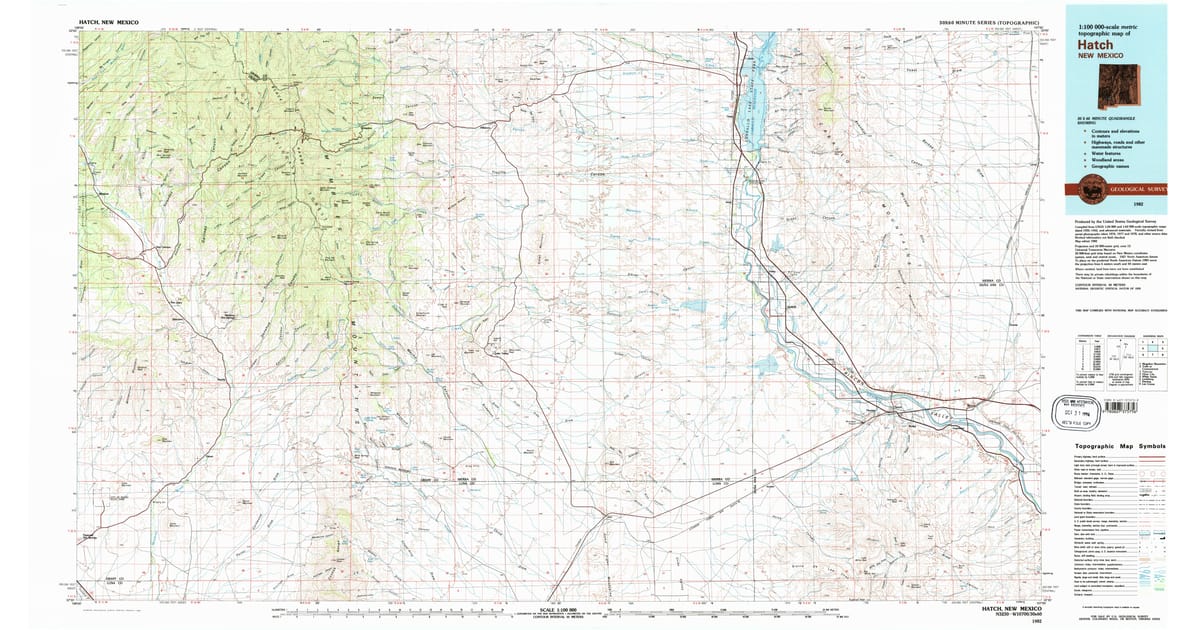 1982 Map of Hatch, NM — High-Res | Pastmaps
