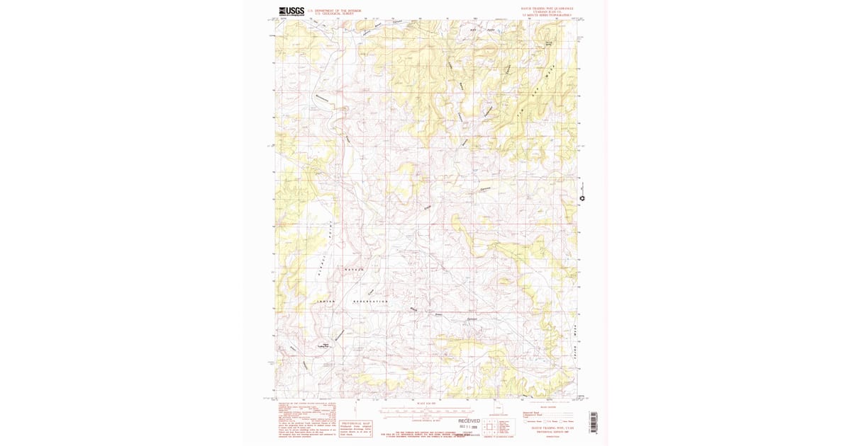 1985 Map of Hatch Trading Post, San Juan County, UT — High-Res | Pastmaps