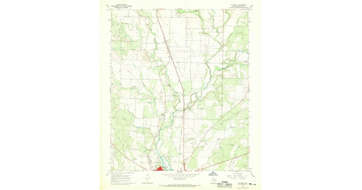 1967 Map of Hatchel, Runnels County, TX — High-Res | Pastmaps