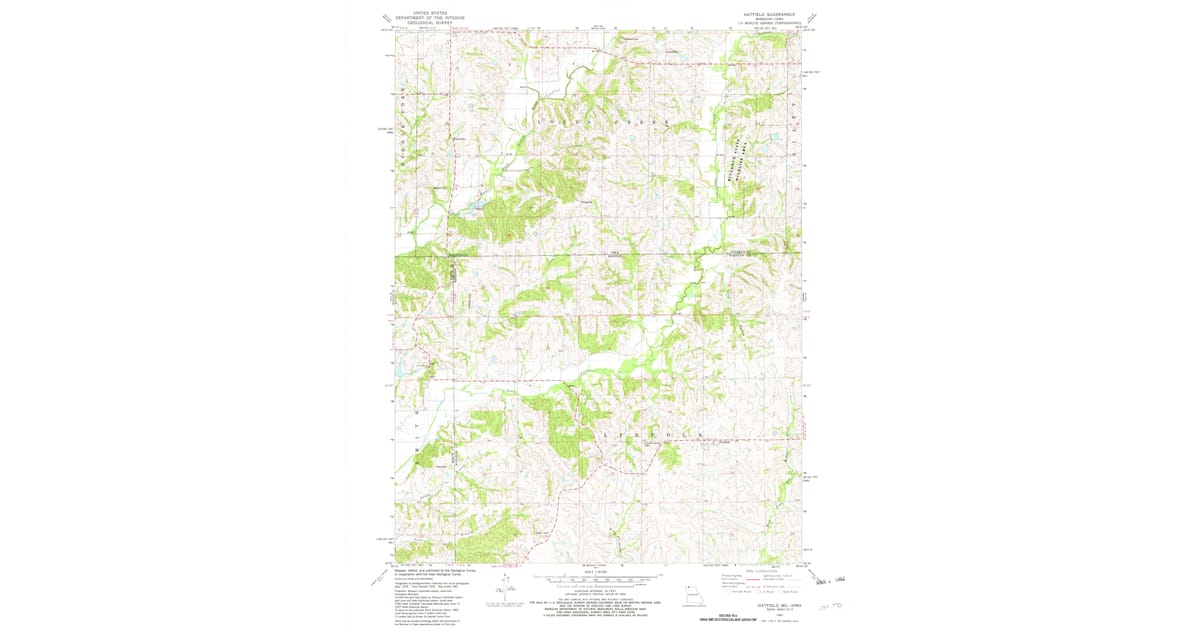 1981 Map of Hatfield, Harrison County, MO — High-Res | Pastmaps