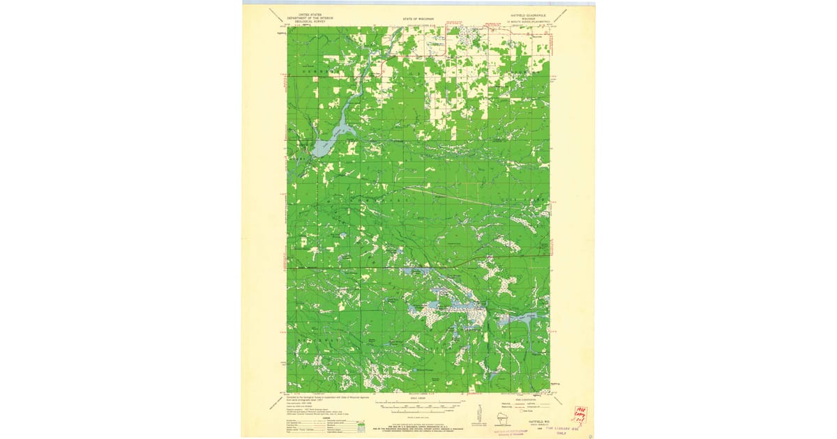 1958 Map of Hatfield, WI — High-Res | Pastmaps
