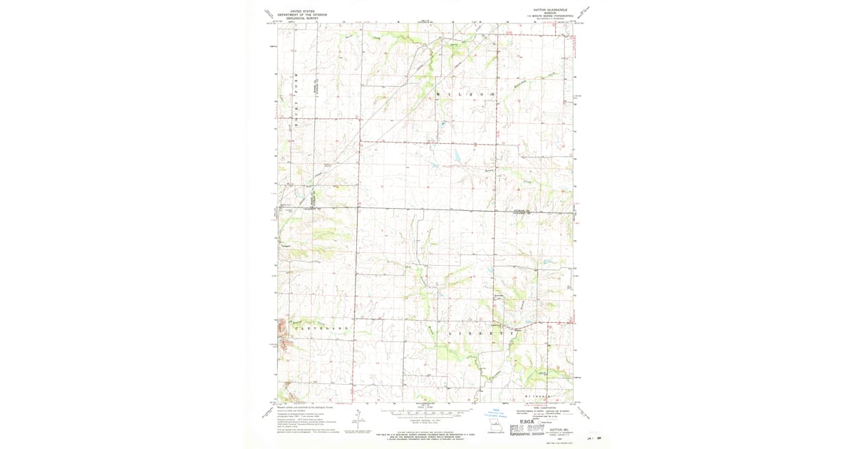 1969 Map of Hatton, Callaway County, MO — High-Res | Pastmaps