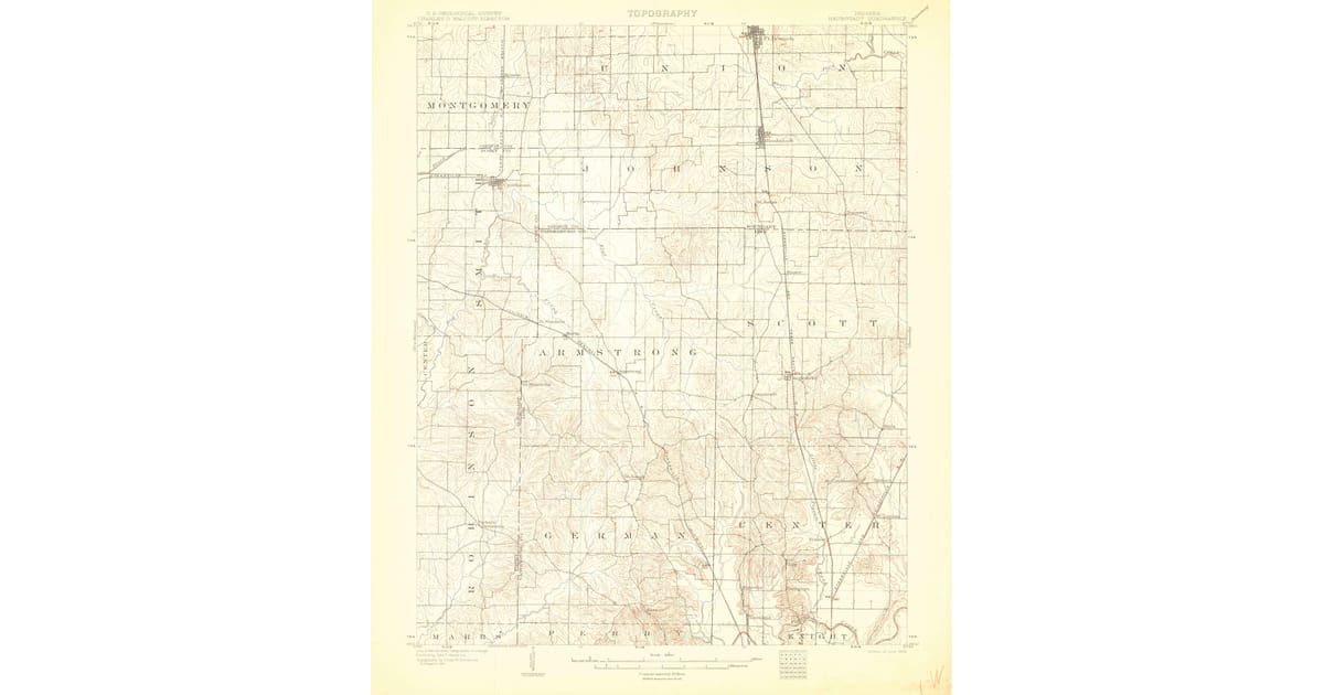 1903 Map of Haubstadt, IN — High-Res | Pastmaps