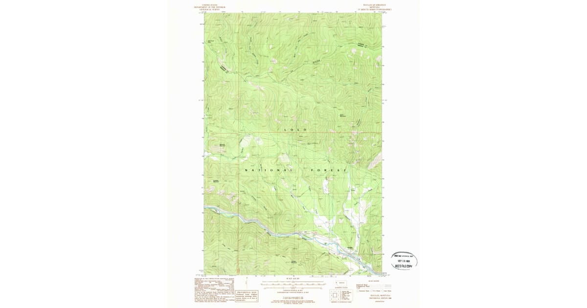 1988 Map of Haugan, MT — High-Res | Pastmaps