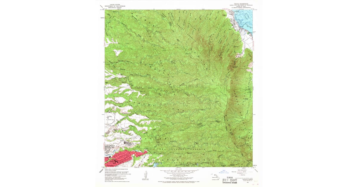 1966 Map of Hauula, HI — High-Res | Pastmaps