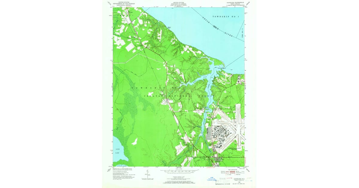 1949 Map of Havelock, NC — High-Res | Pastmaps