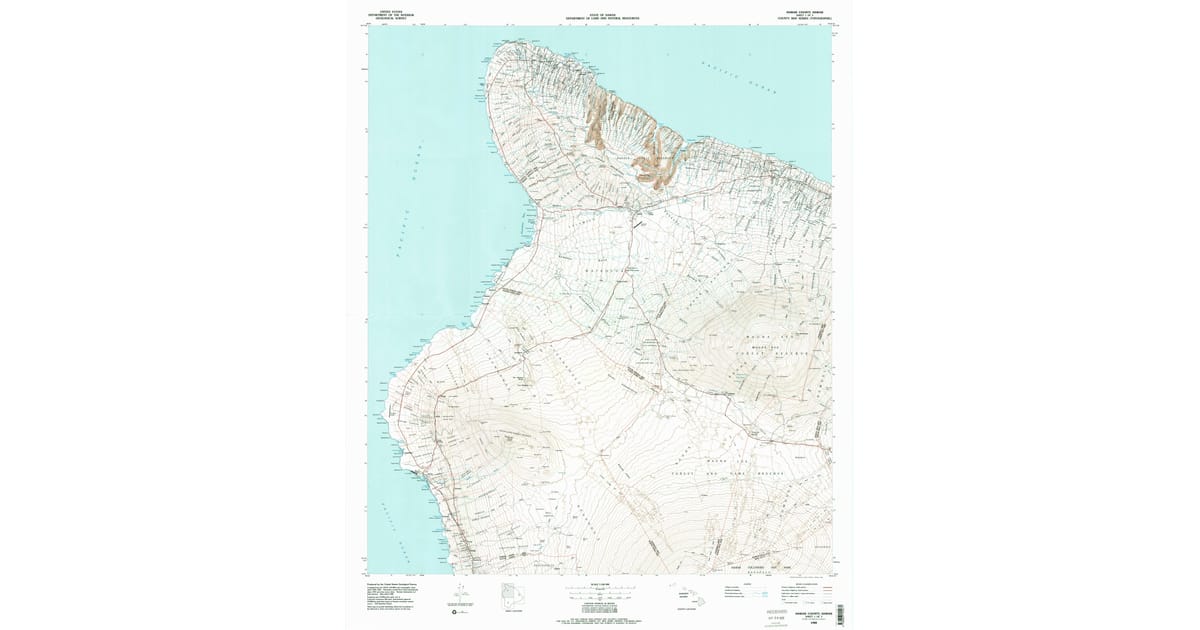 1980 Map of Hawaii County Sheet 1, Hawaii County, HI — High-Res | Pastmaps