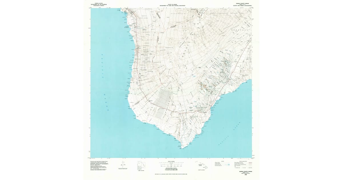 1980s Maps of Pāpā, HI | Pastmaps