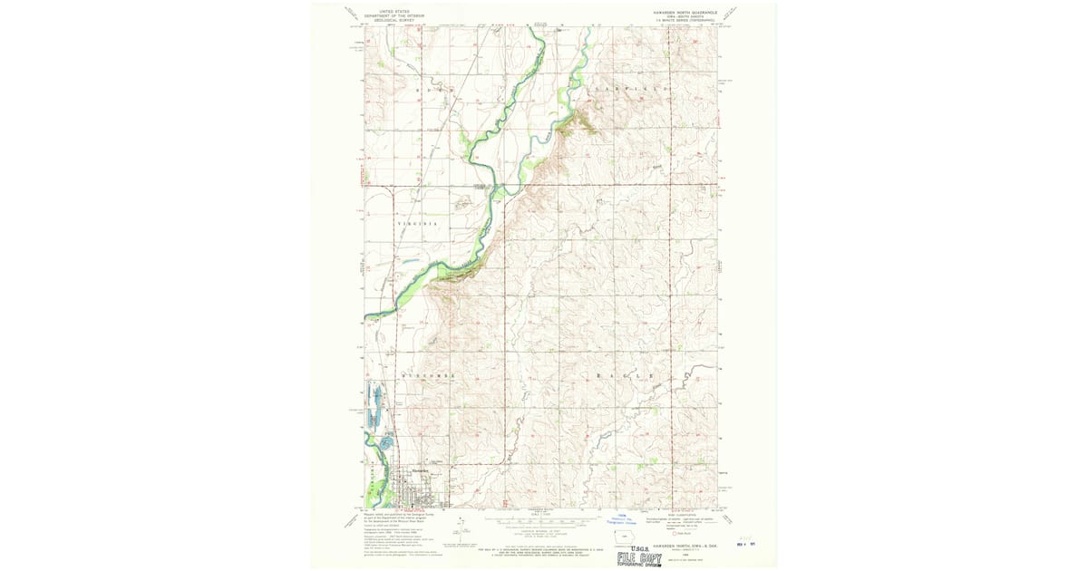 1968 Map of Hawarden North, Sioux County, IA — High-Res | Pastmaps