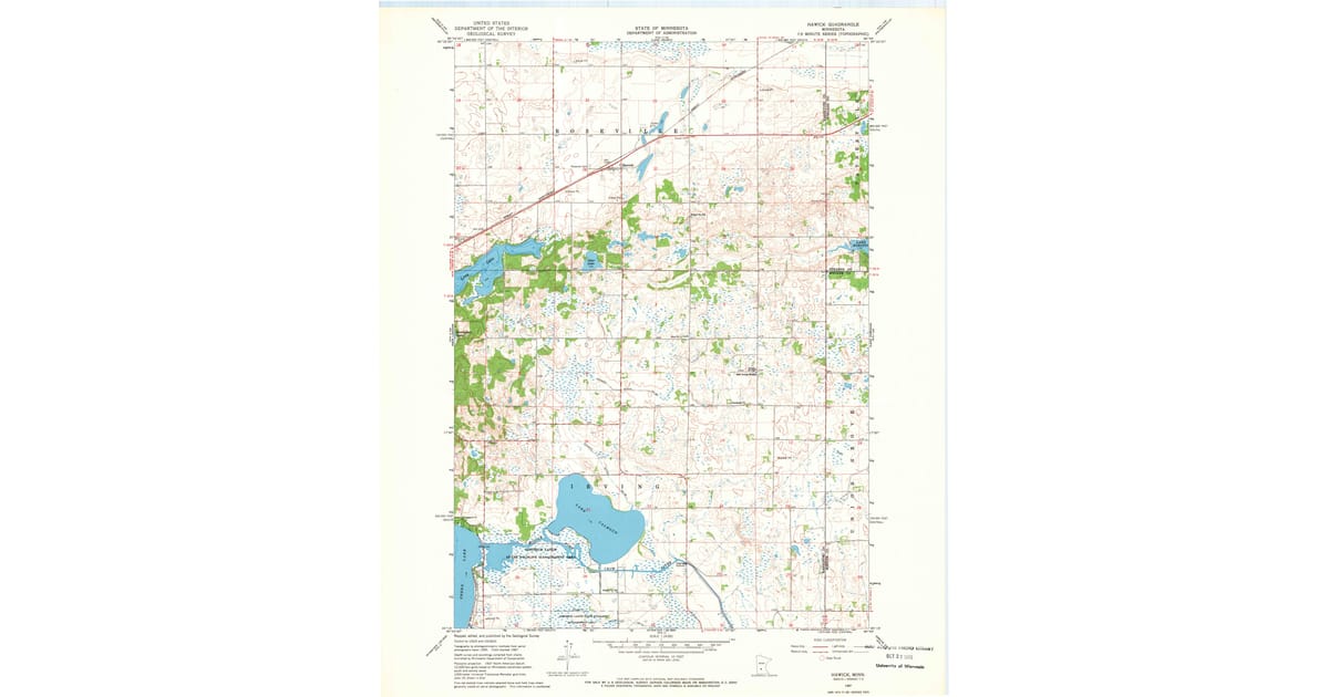1967 Map of Hawick, Kandiyohi County, MN — High-Res | Pastmaps