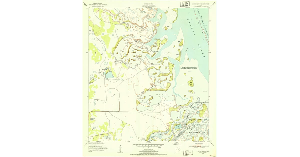 1952 Map of Hawk Island, Willacy County, TX — High-Res | Pastmaps