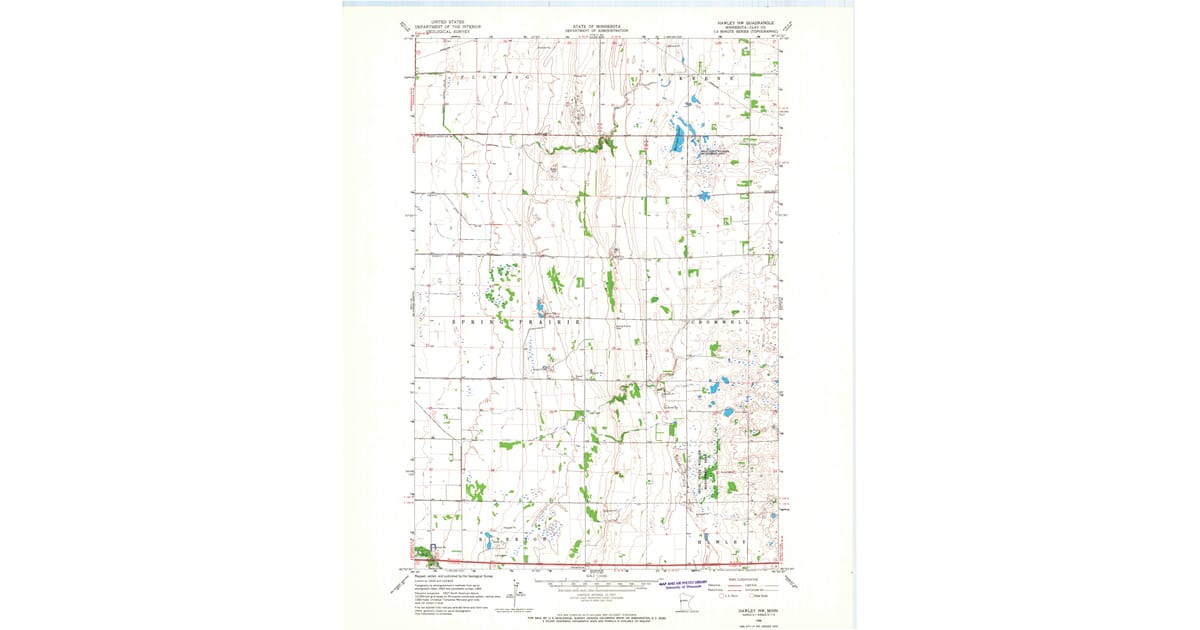 1966 Map of Hawley NW, Clay County, MN — High-Res | Pastmaps