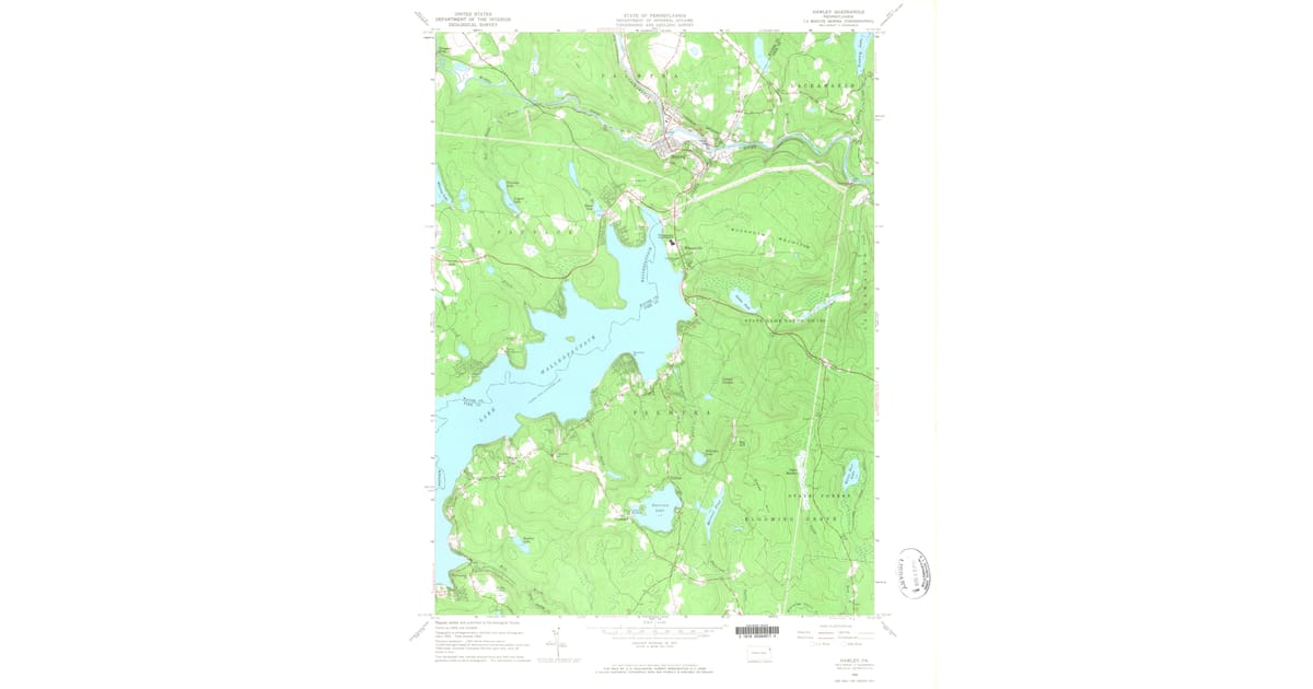 1966 Map of Hawley, PA — High-Res | Pastmaps