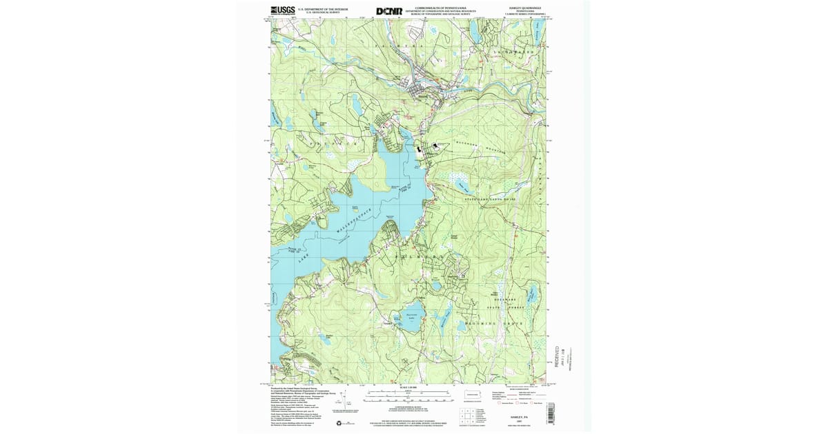 1997 Map of Hawley, PA — High-Res | Pastmaps