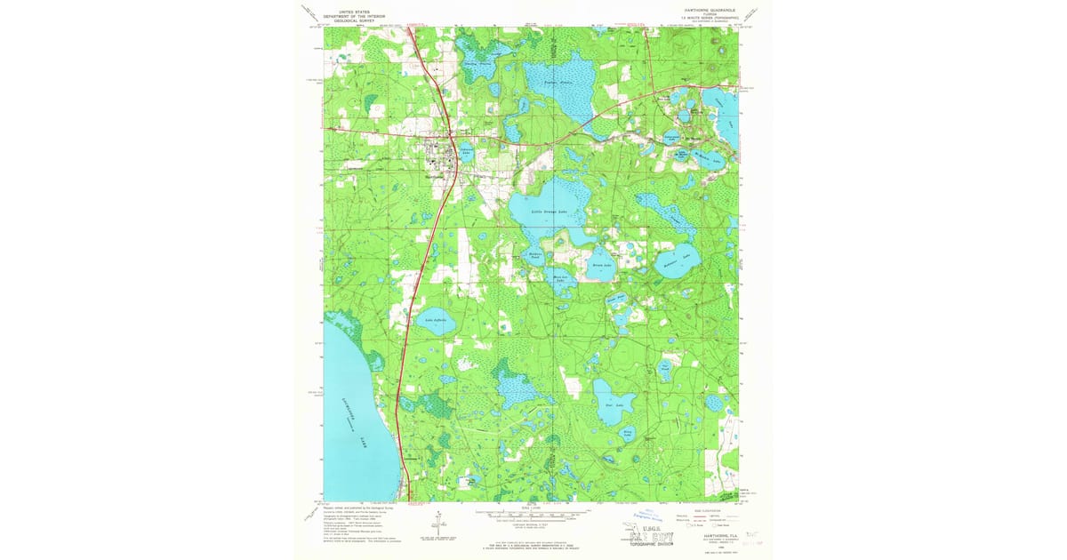 1966 Map of Hawthorne, FL — High-Res | Pastmaps