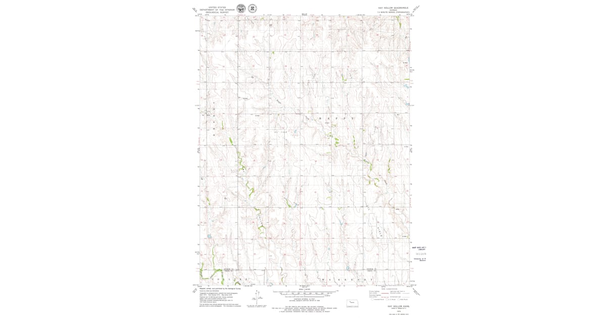 1979 Map of Hay Hollow, Graham County, KS — High-Res | Pastmaps