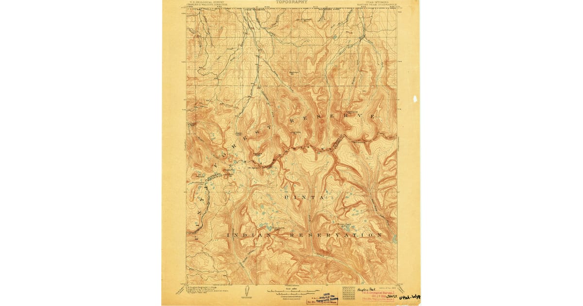 1903 Map of Hayden Peak, Summit County, UT — High-Res | Pastmaps