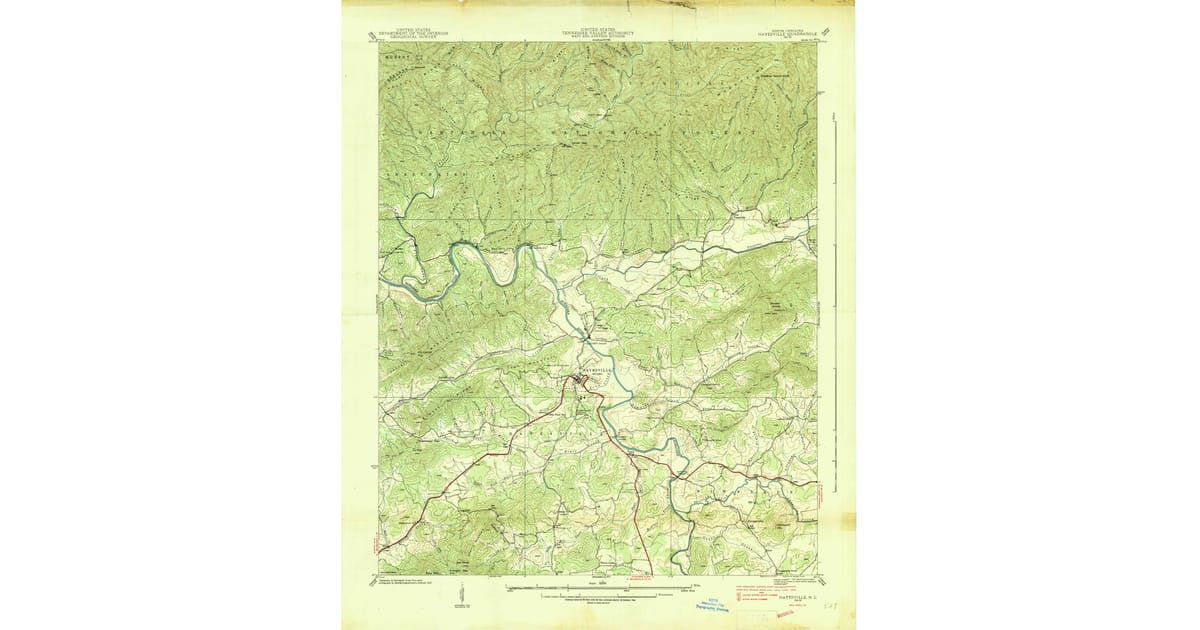 1938 Map of Hayesville, NC — High-Res | Pastmaps